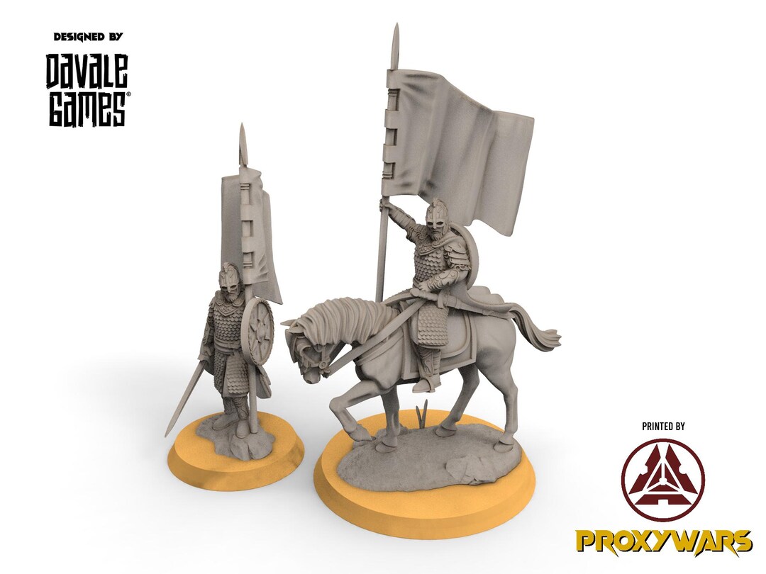 Rohan - West Human Royal Guard With Banner - Storrhold - Davale Games ...