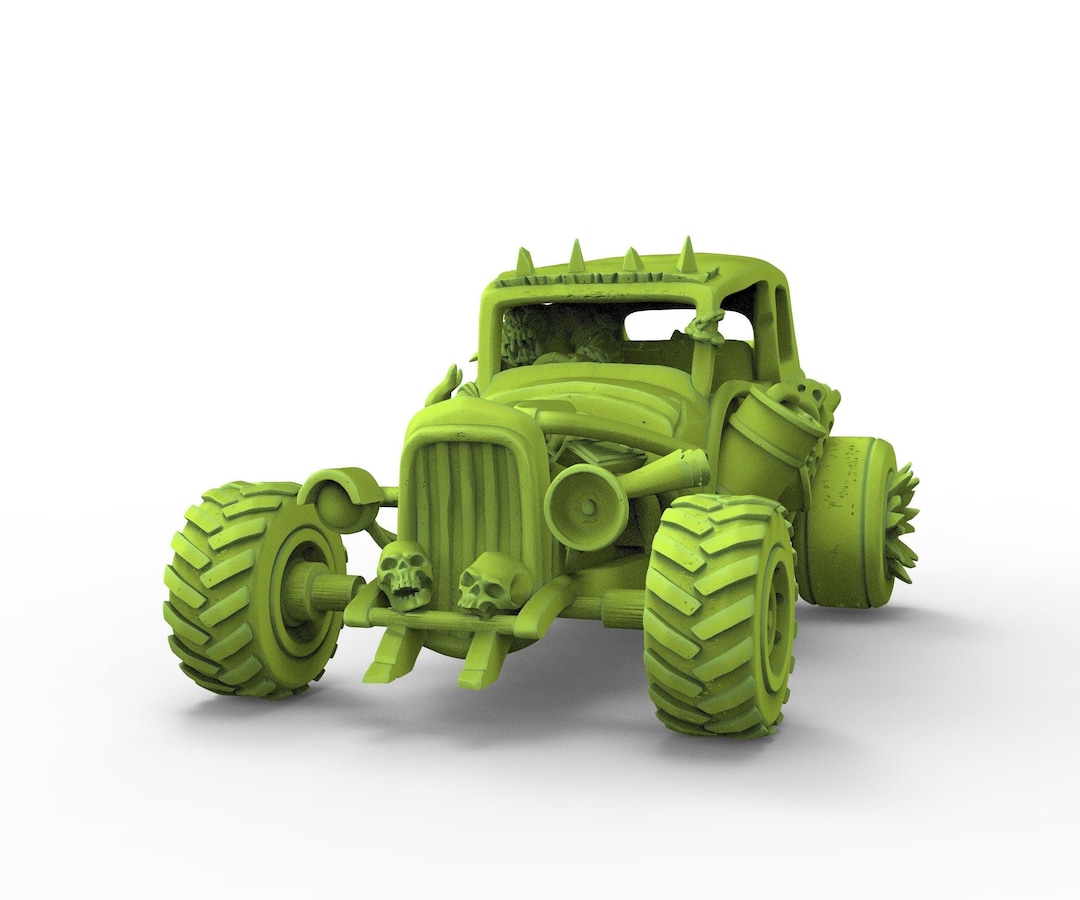 Green Skin - Rat Rod Vehicle, Orc Speed Cult - Malicious Minis - Etsy