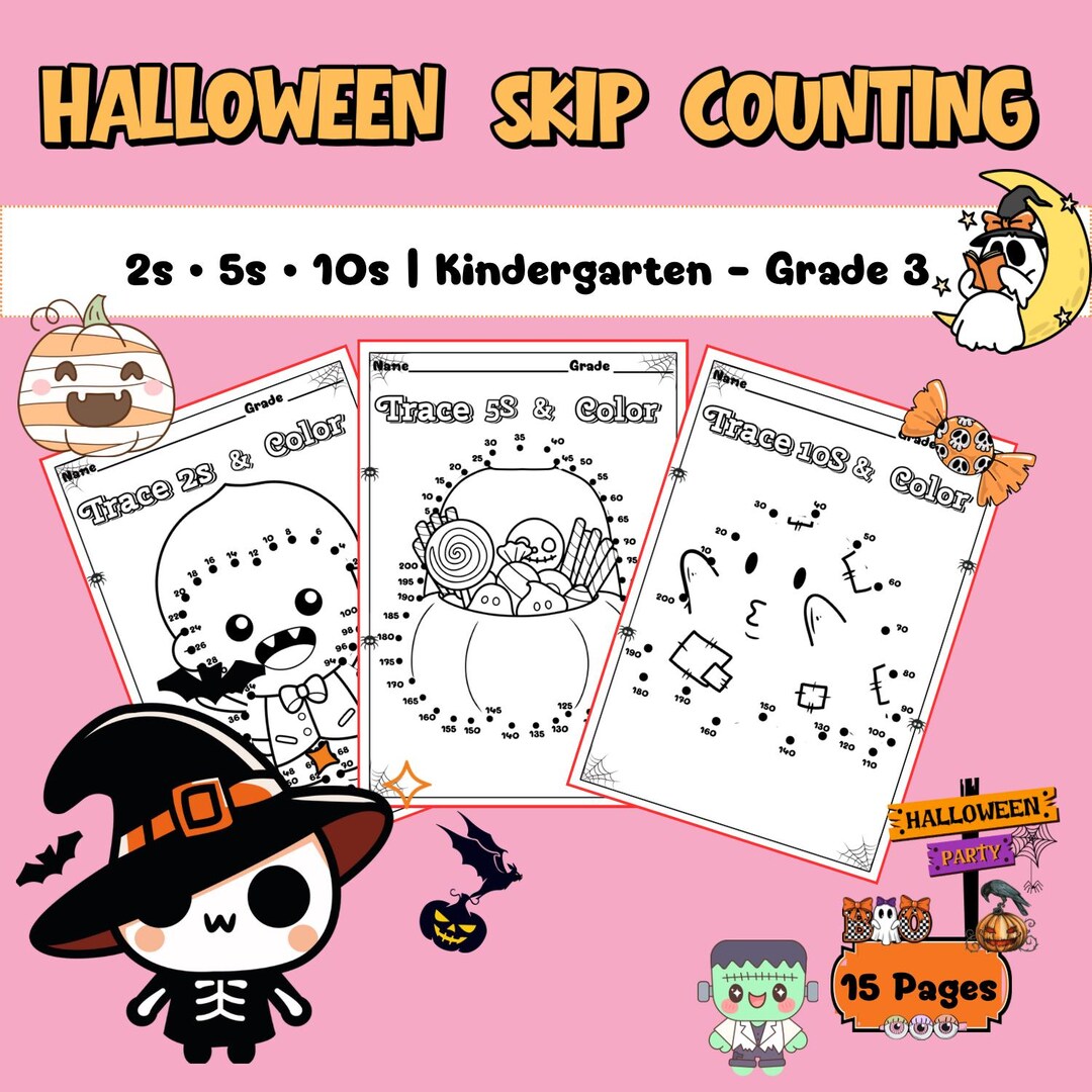 Halloween Math Printables | Skip Counting Worksheets | 15 Pages ...