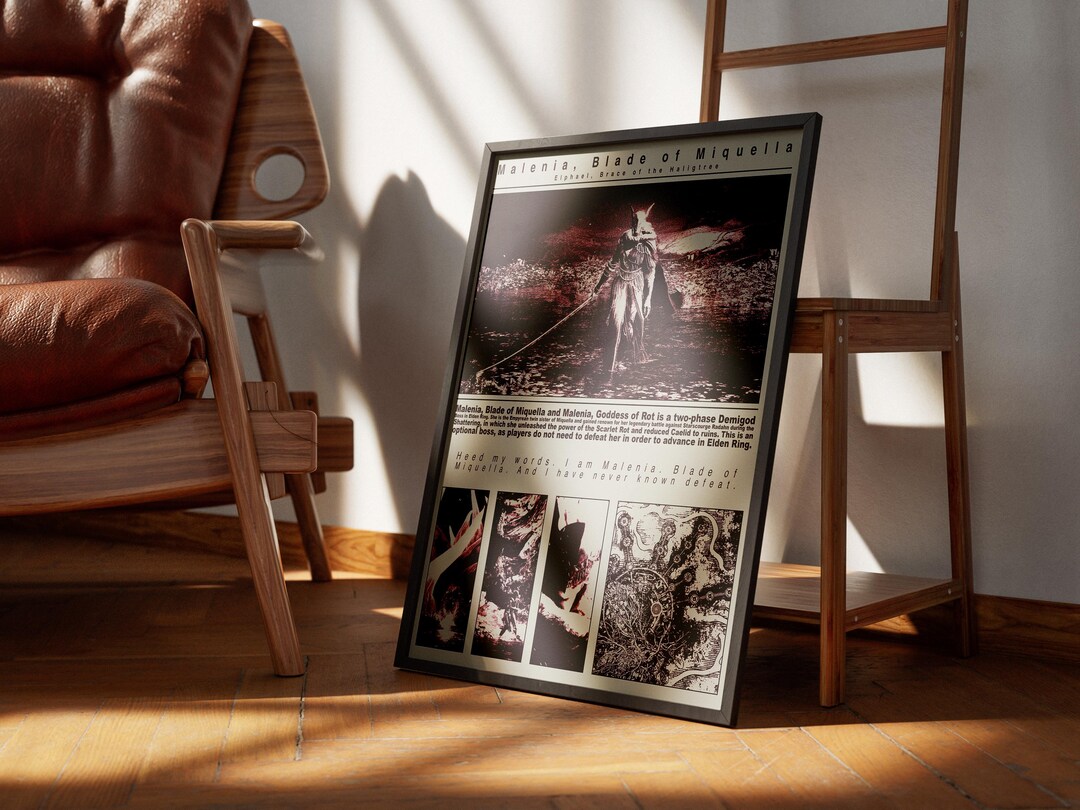 Elden Ring Malenia Poster | Blade of Miquella Print | Scarlet Rot Boss ...