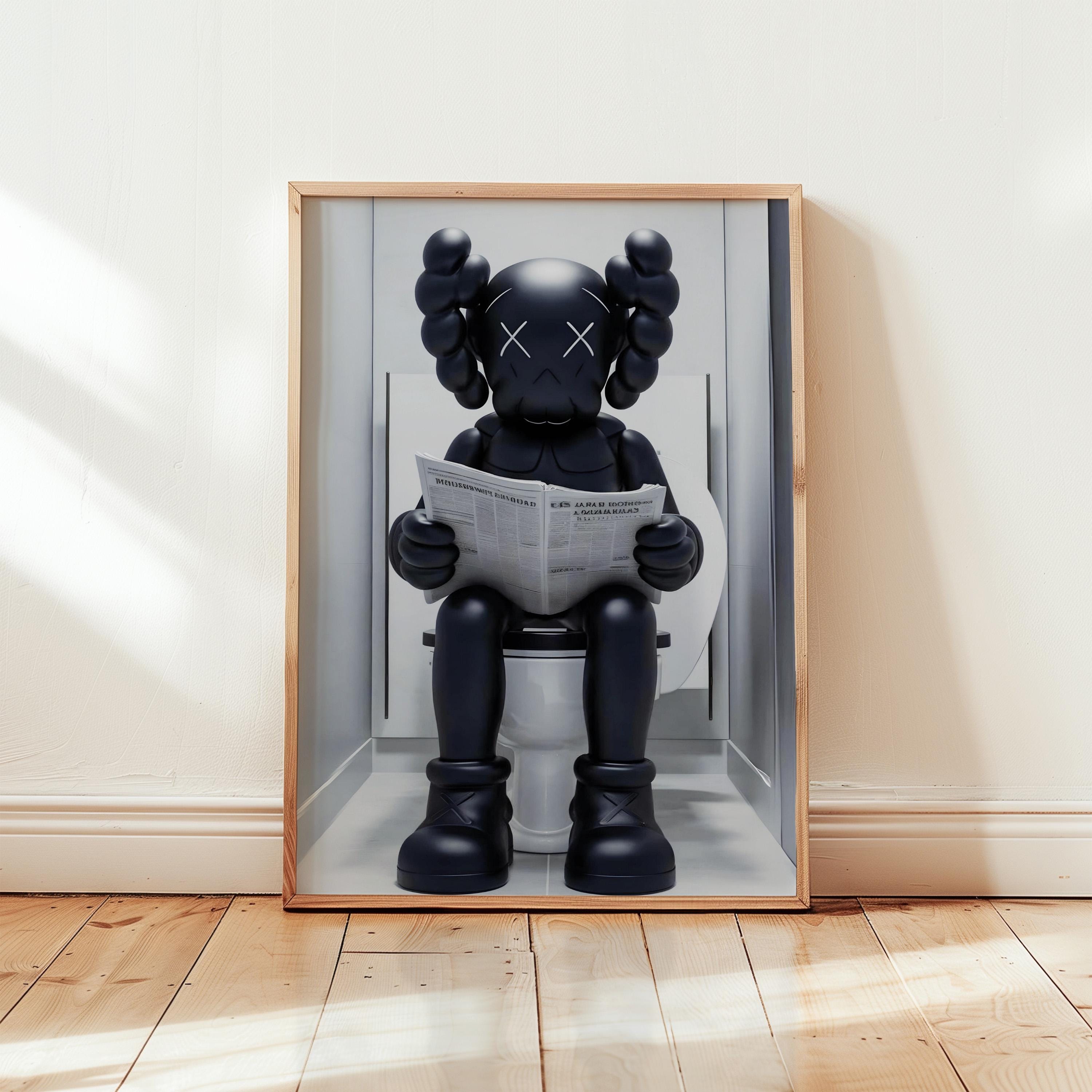 Black Hypebeast Toys Bathroom Wall Art; Urban Wall Print (digital ...