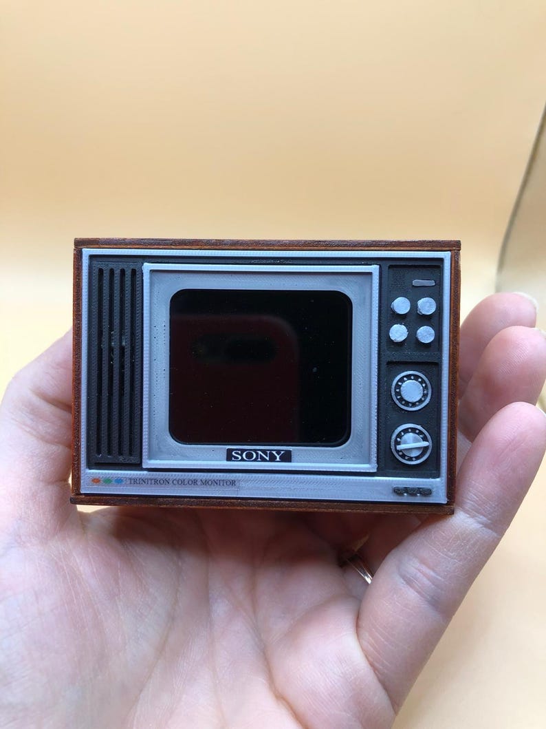 1/12 Scale Working Miniature Mini TV, With Mini Remote Control, Covered ...