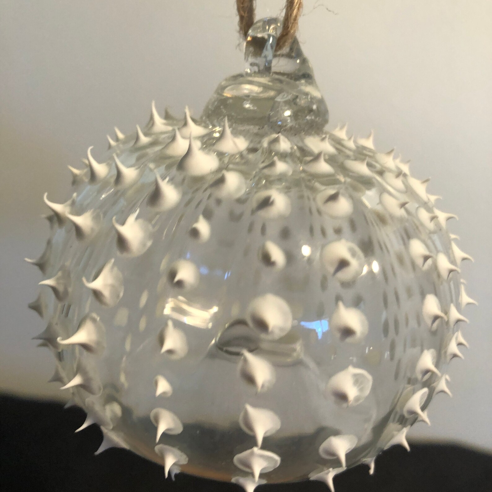 Handmade Blown Glass Hanging Sea Urchin A Unique Accent Piece Etsy