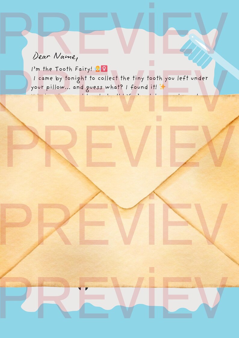 Printable Tooth Fairy Letter, Instant Download PDF - Etsy
