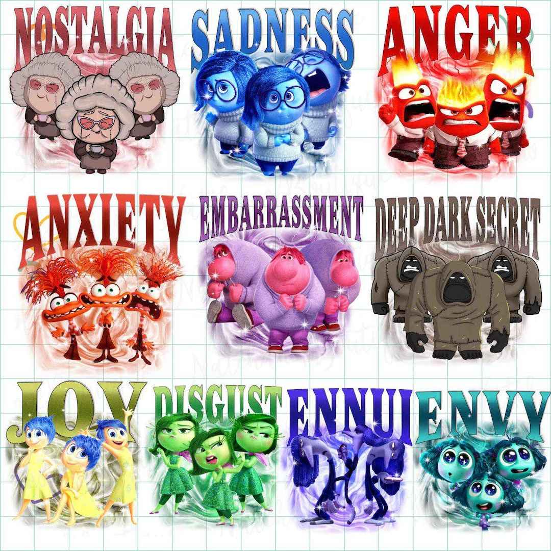 Inside Out 2 Character Shirt Designs Bundle, It's Okay to Feel All the ...