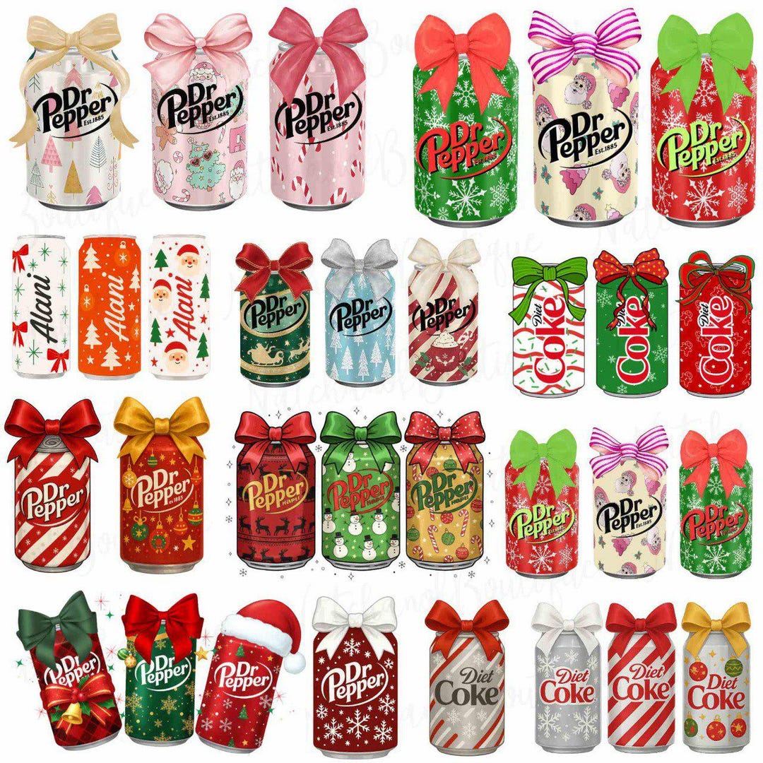 Dr Pe Pper Christmas PNG Bundle | Dr Pepper | Diet Coke | Co Ca Co La ...