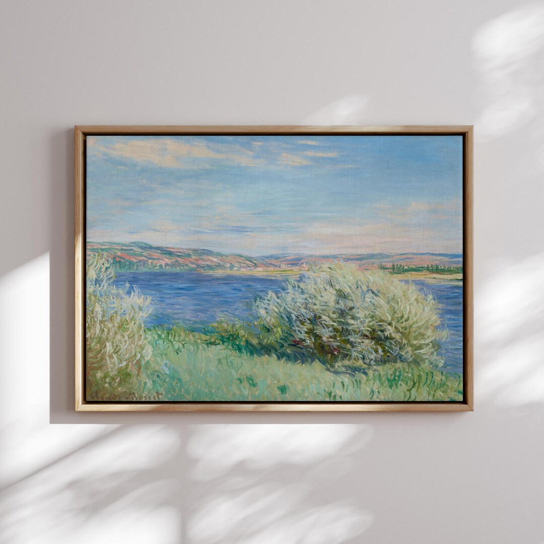 Claude Monet Landscape Canvas Print, French Countryside River Scene ...