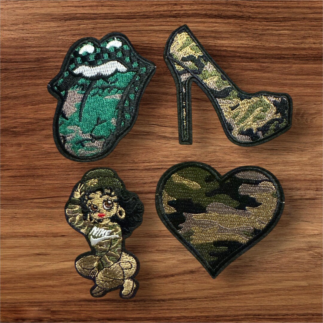 4 Piece Camo Iron on Patch Set - Etsy