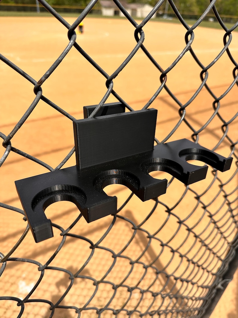 Softball/baseball Fence Mount Bat Holder – Custom 3D Printed With Built ...