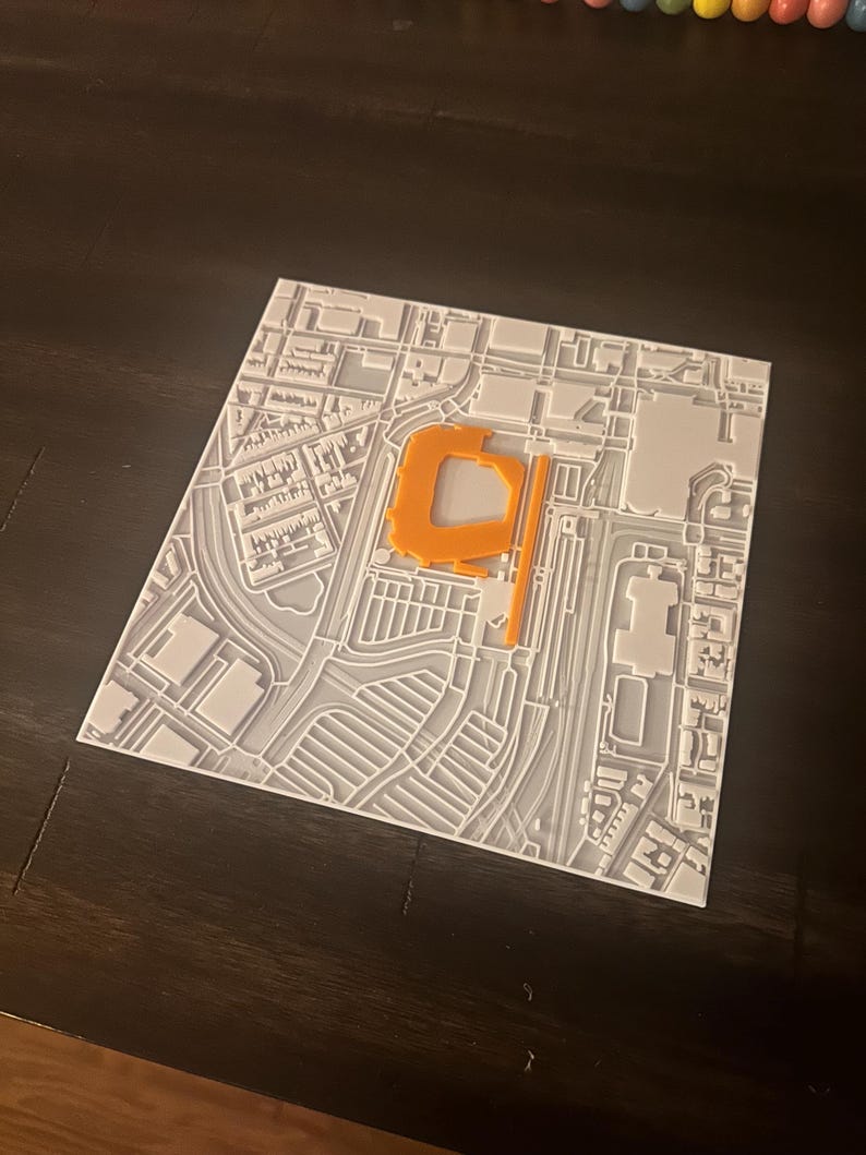 Custom 3D Printed Stadium Map – 9”x9” – Personalized Sports Fan Gift - Etsy