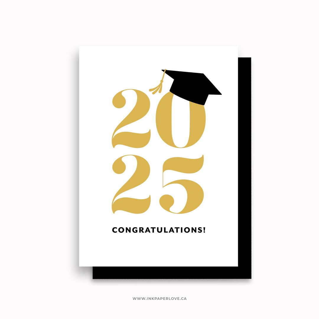 Graduation Card, 2025 High School Grad, College Year End Card, Student ...