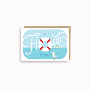 You Float My Boat Card I Love You Card Nautical Card for - Etsy
