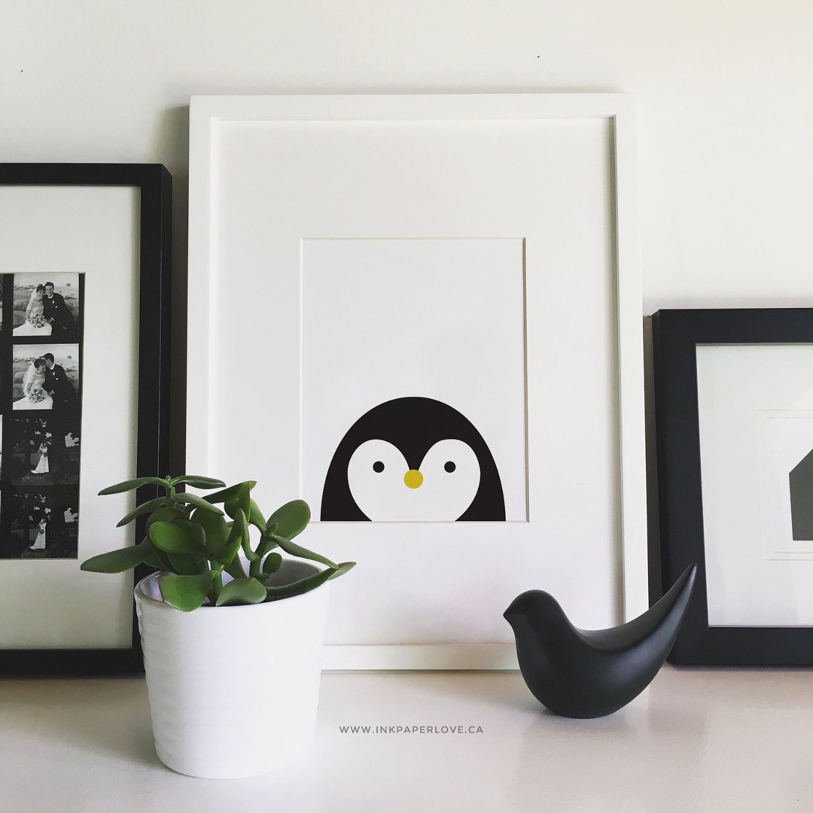 PENGUIN Art Print, a Modern Minimal Illustration, Decor for a Modern ...