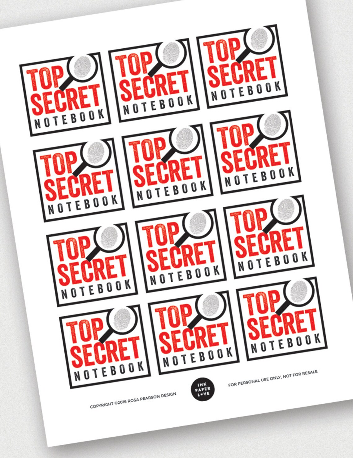 Super Spy Printable Notebook Labels Are Printable Stickers That You Can ...