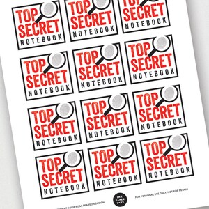Super Spy Printable Notebook Labels Are Printable Stickers That You Can ...