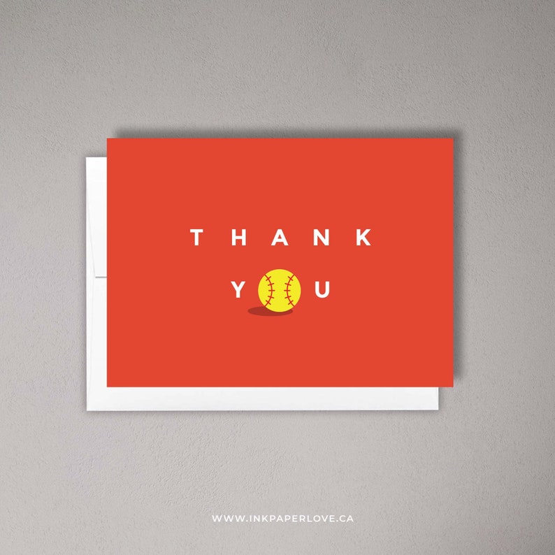SOFTBALL THANK YOU Card for Coach, Softball Gifts for Team, Gift for ...