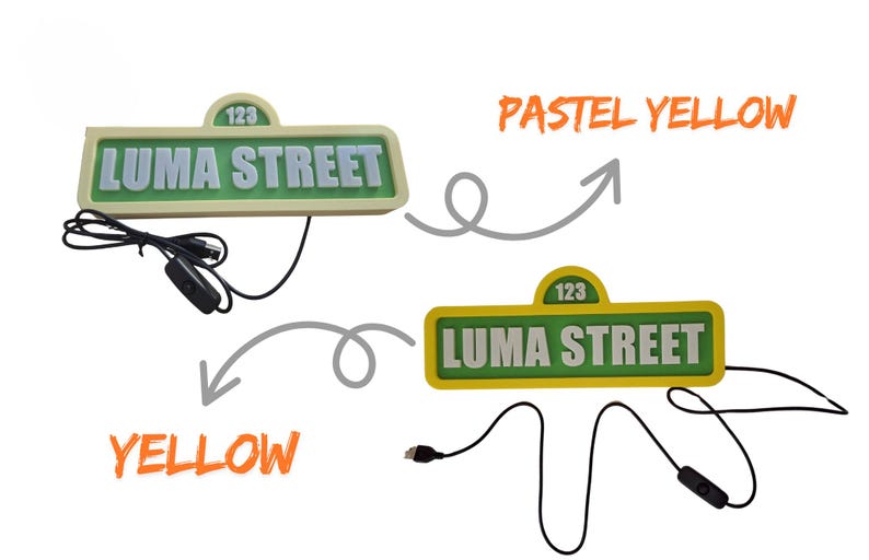 Personalized Sesame Street Style Sign - Nameplate: Kids Room Decor, USB ...