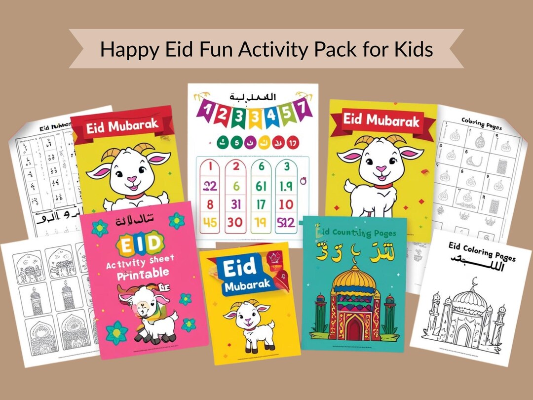 Happy Eid Fun Activity Pack for Kids | Printable Eid Worksheets ...
