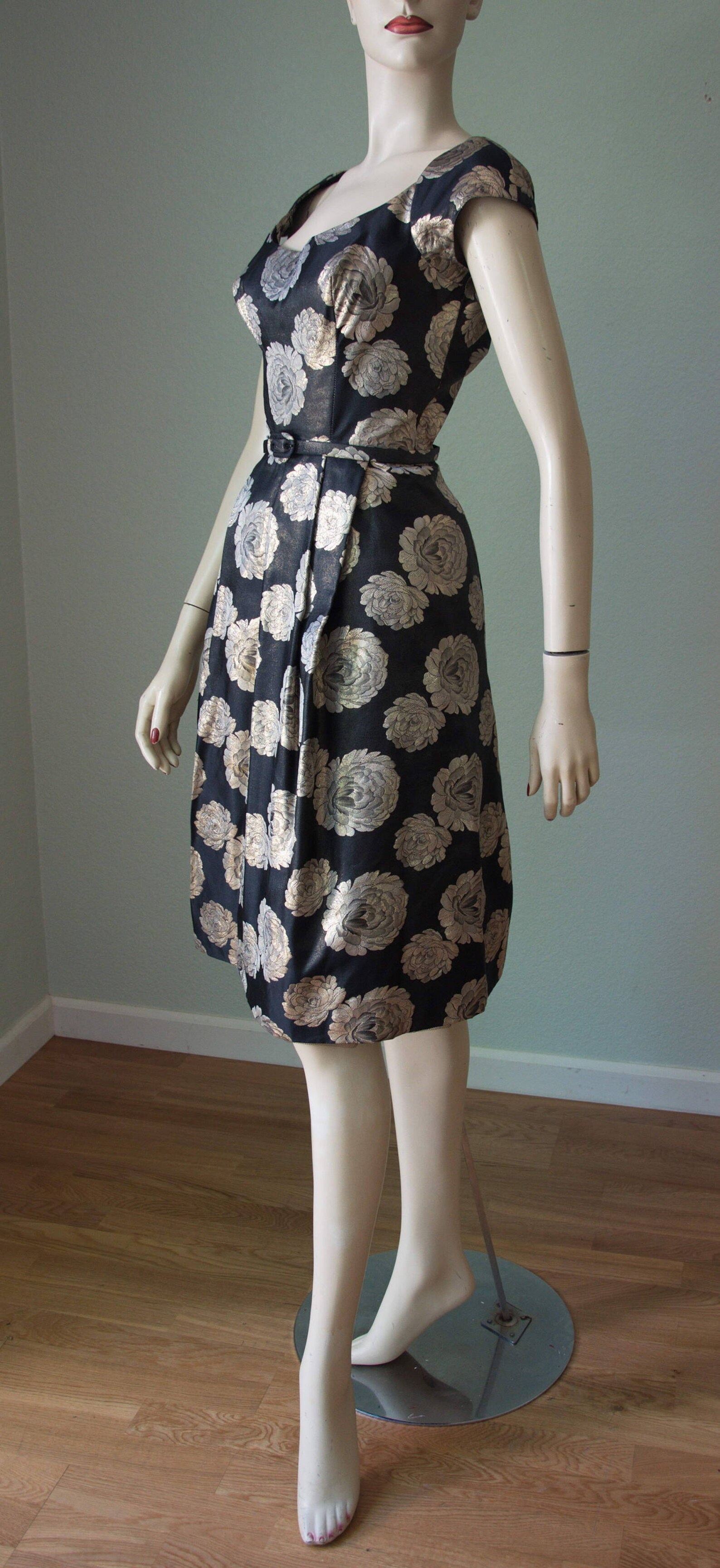 1960s Brocade Lame' Fit and Flare Dinner / Cocktail Dress - Etsy