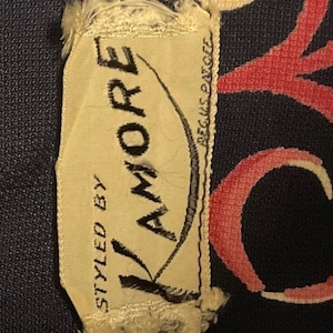 1940s Kamore Label Cold Rayon Dressing Gown / Novelty Print With Details / 1940s Loungewear ...