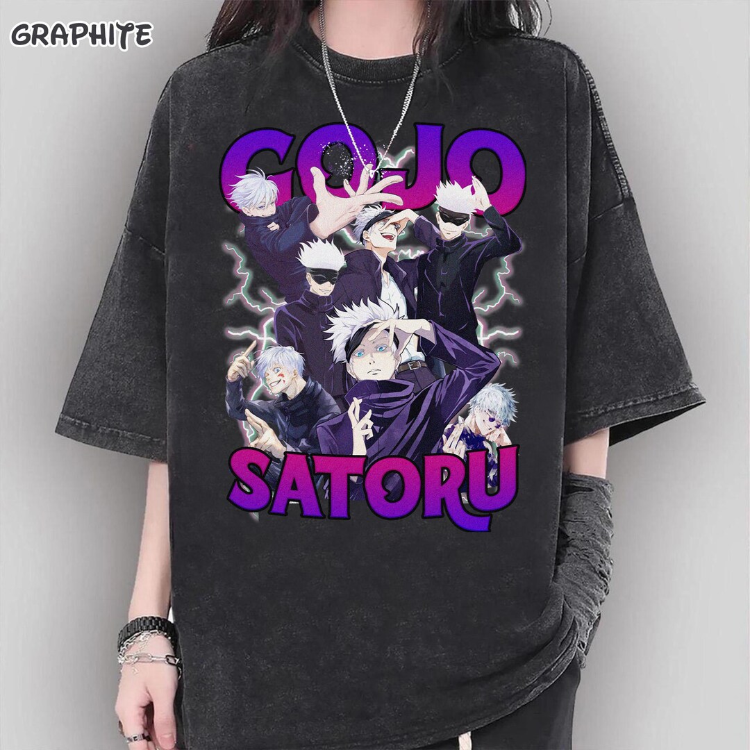 Vintage Gojo Satoru Shirt, Sweatshirt, Hoodie, Gojo Shirt, JJK Shirt ...