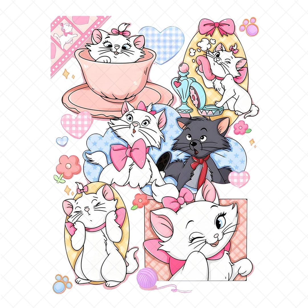 The Aristocats Marie PNG, WDW Marie Toulouse Berlioz Cats PNG, Cats ...