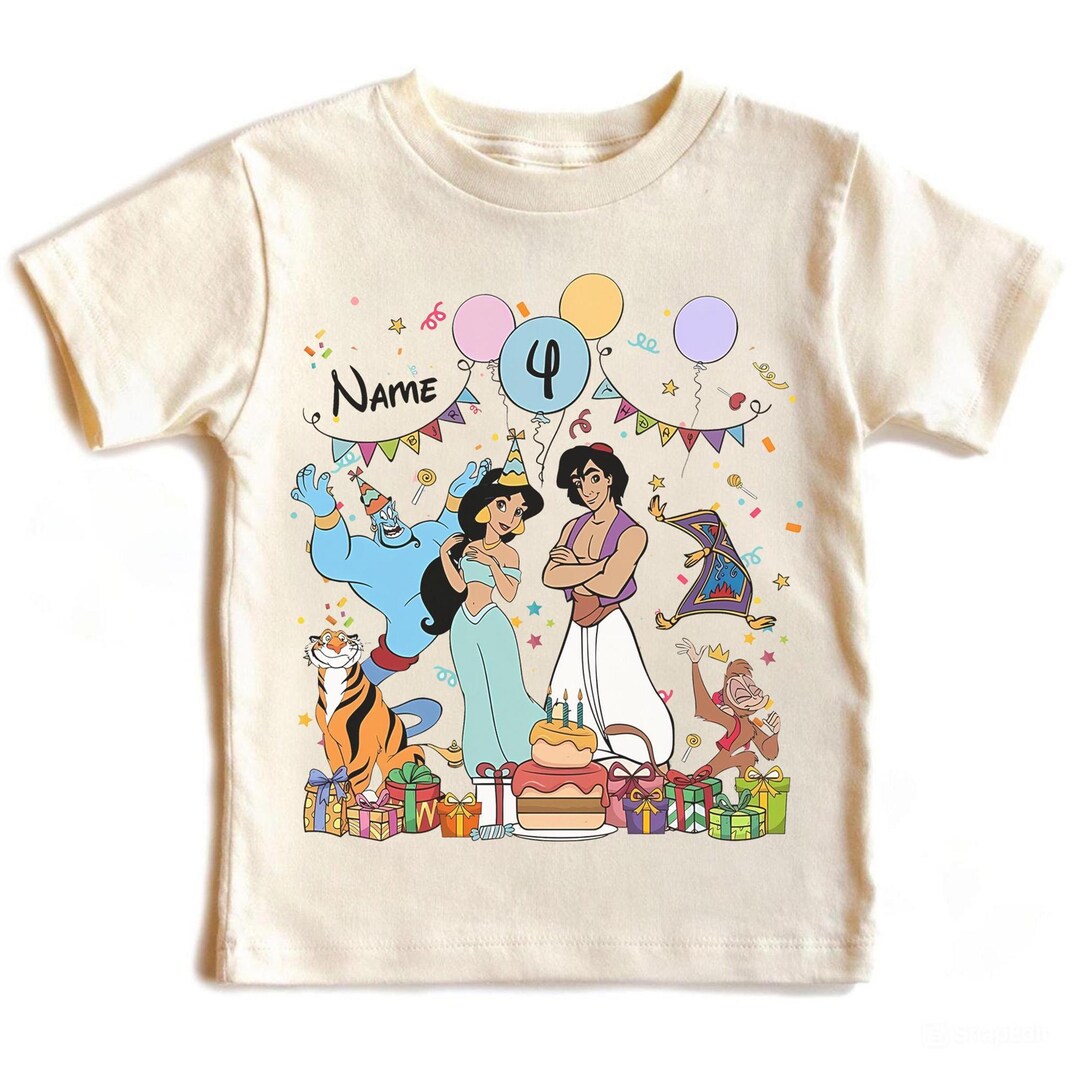 Personalized Name Disney Jasmine Birthday T-shirt, Disney Jasmine ...