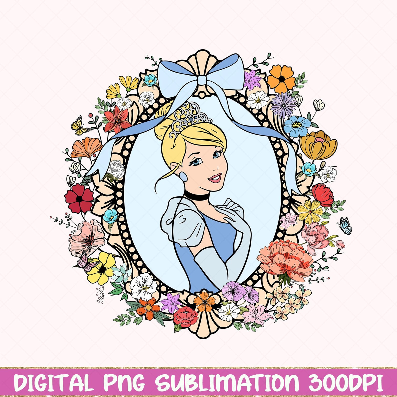 Princess Coquette Floral Png Bundle, Coquette Cartoon Png, Princess ...