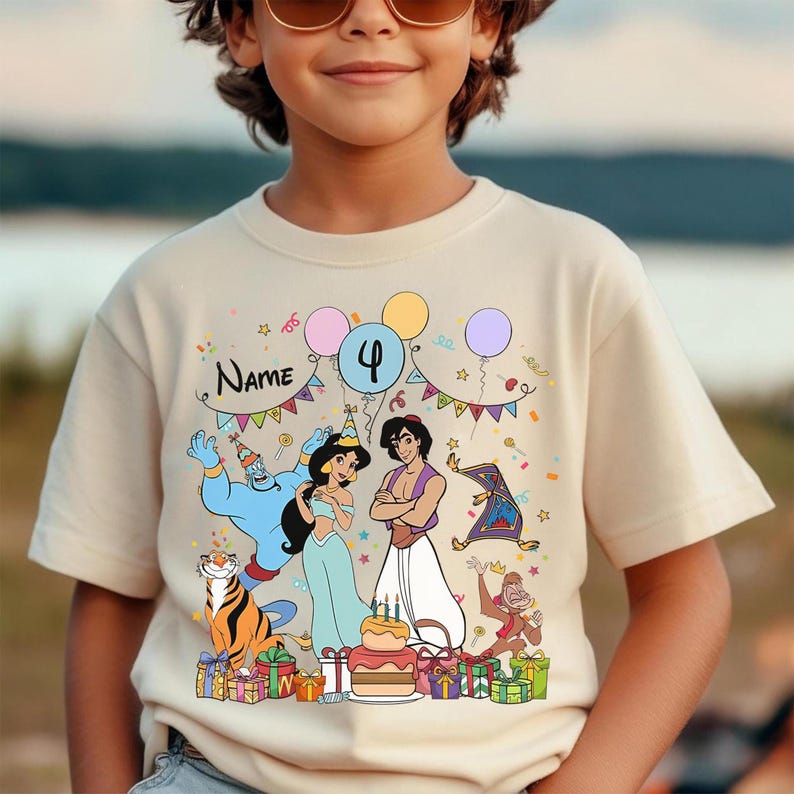 Personalized Name Disney Jasmine Birthday T-shirt, Disney Jasmine ...
