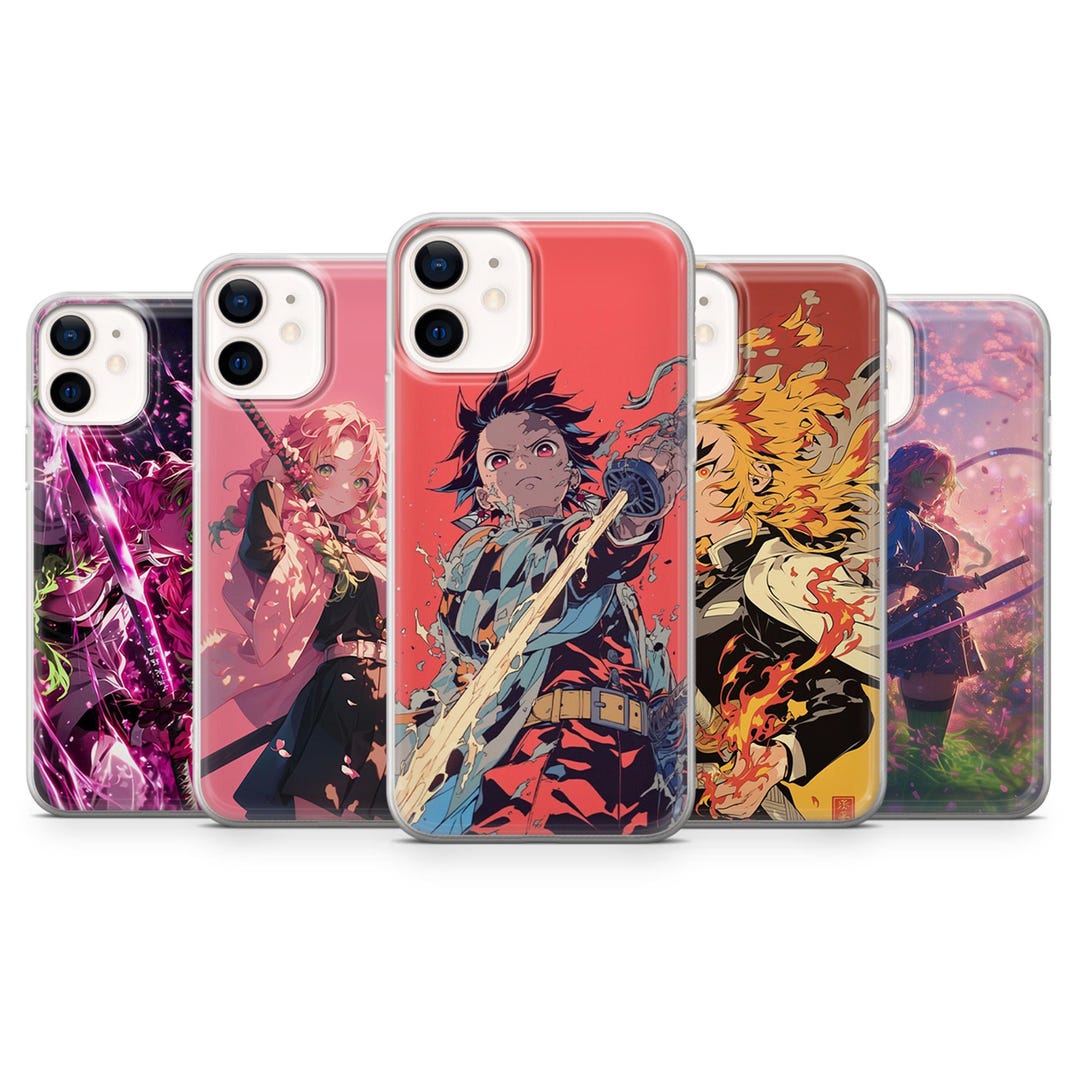 Demon Slayer Phone Case Tanjiro Mitsuri Cover for iPhone 16 Plus, 15 ...