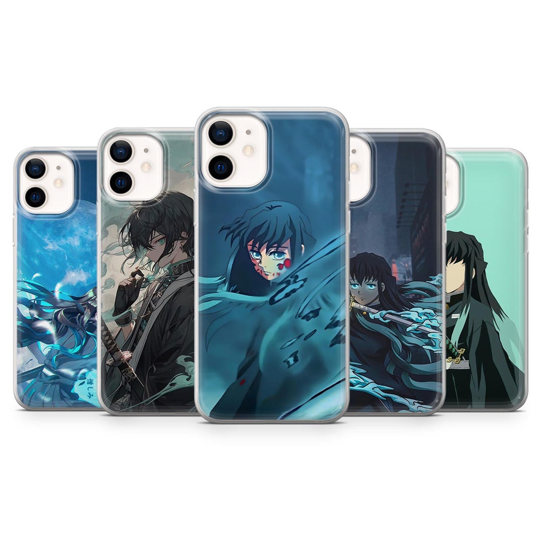 Demon Slayer Phone Case Muichiro Cosplay Cover for iPhone 16 Plus, 15 ...
