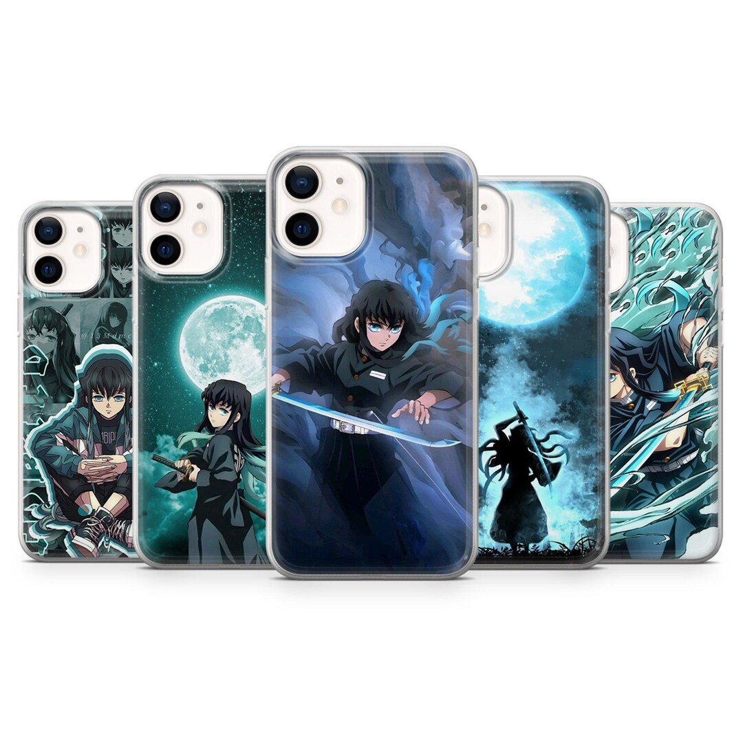 Demon Slayer Phone Case Muichiro Cosplay Cover for iPhone 16 Plus, 15 ...