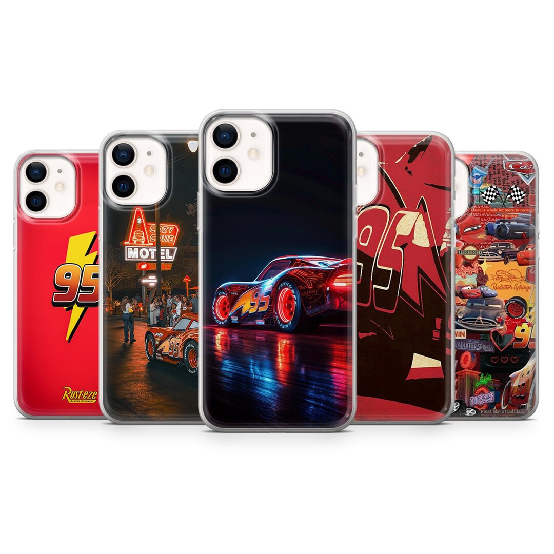 Cars Phone Case Mcqueen Lightning Cover for iPhone 16 Plus, 15, 14, 13 ...