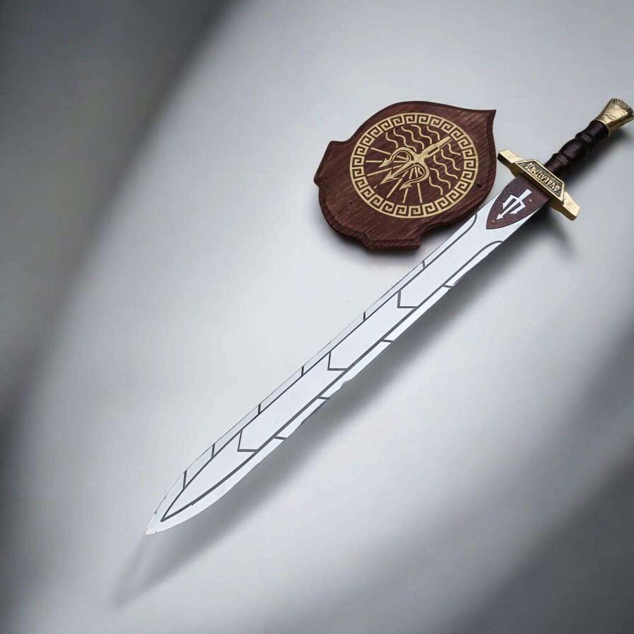 Handmade Riptide Percy Jackson Sword: Full Metal Anaklusmos With Wall ...