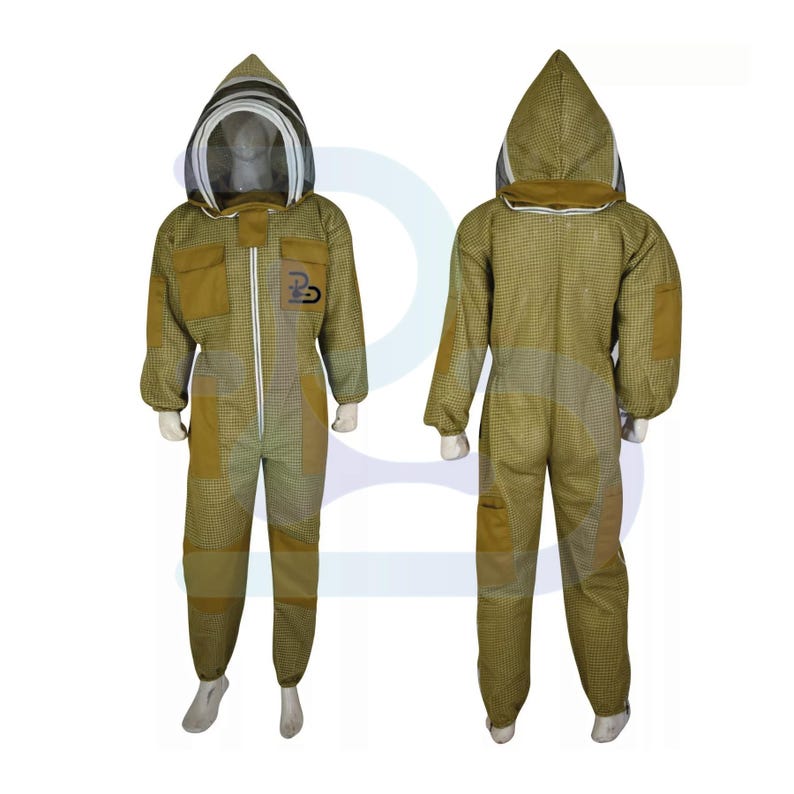 Custom Made Beekeeping Suit 3 Layer Ventilated Bee Suit for Professional Beekeeper Fencing Veil ...