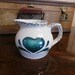 Cute Little Country Style Creamer With Emerald Green Heart # ...