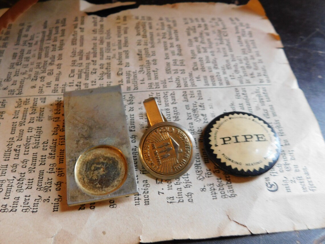 Lot of Tie Clip Money Clip Button - Etsy