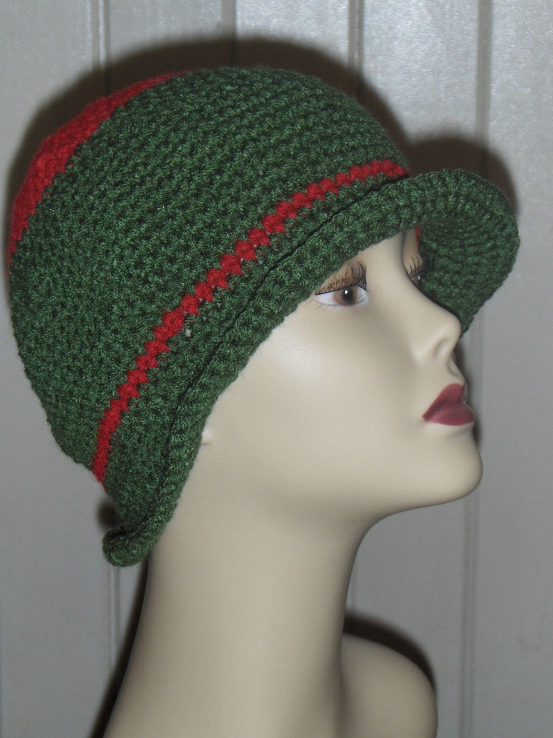 The Rose and Thistle Victorian Style Crochet Cloch Jaunty Hat | Etsy