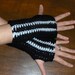 The Skunk Gloves. Handmade Fingerless Gloves, Arm Warmers Crochet . Use ...