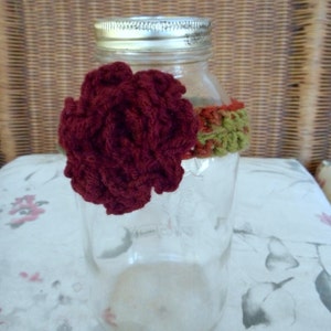 Autumn Flapper Baby Crocheted Rustic Fall Baby Girl Headband. Crimson ...