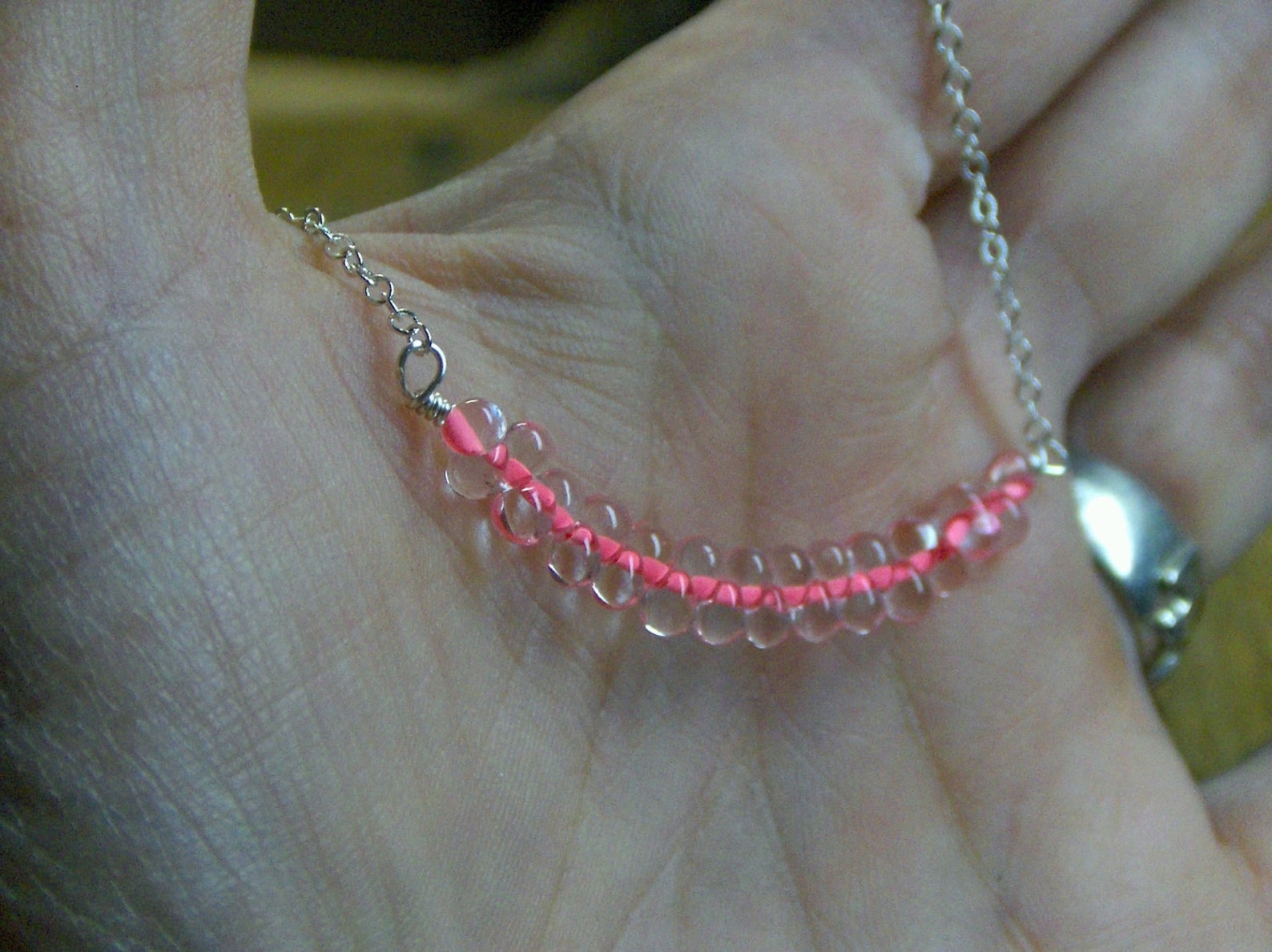 Mermaid Tears. Antique pink Tear drop Glass Droplets Handmade | Etsy