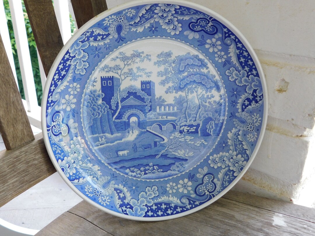 Vintage Spode Blue Room Collection 'castle' 1806 Made in England Large ...