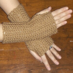 Feathered Fawn Fingerless Texting Gloves BOHO Handmade Crochet Arm ...