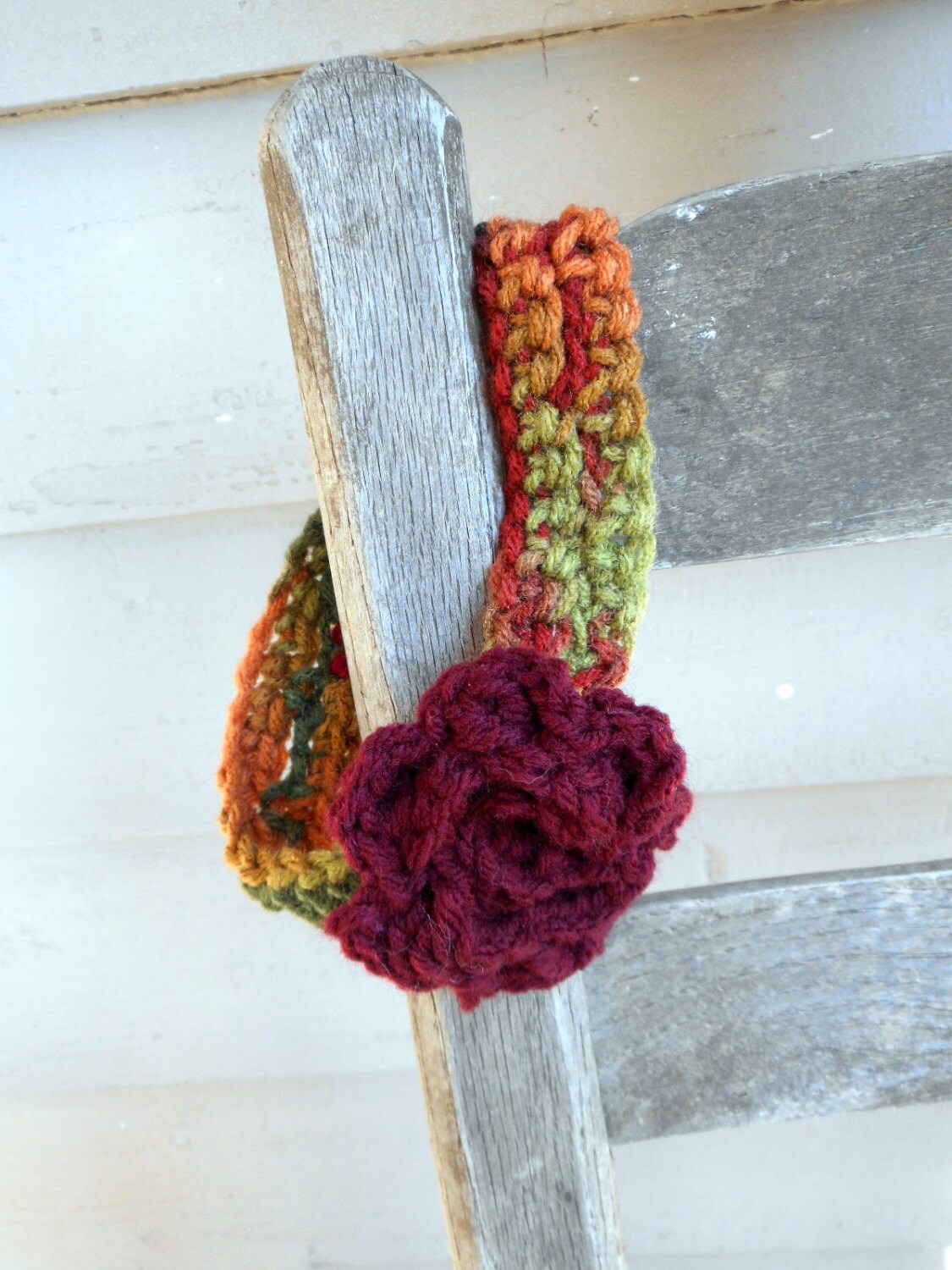 Autumn Flapper Baby Crocheted Rustic Fall Baby Girl Headband. - Etsy