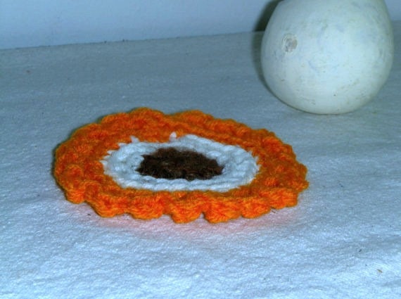 Mini Doll House Crocheted Oval Rug or bath matt rustic orange | Etsy