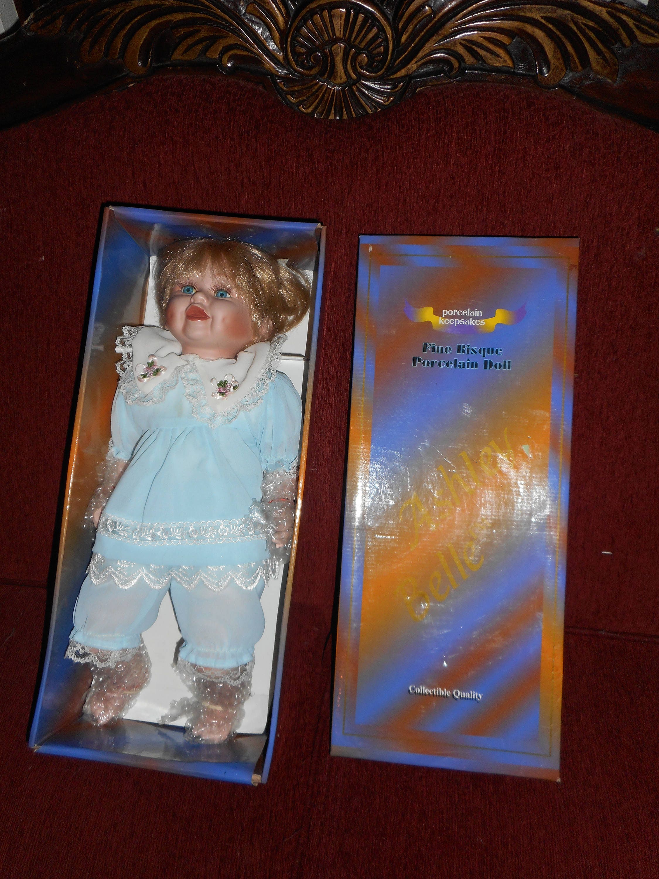 Ashley Belle Fine Bisque Porcelain Doll 18" in Box Limited Edition. COA ...