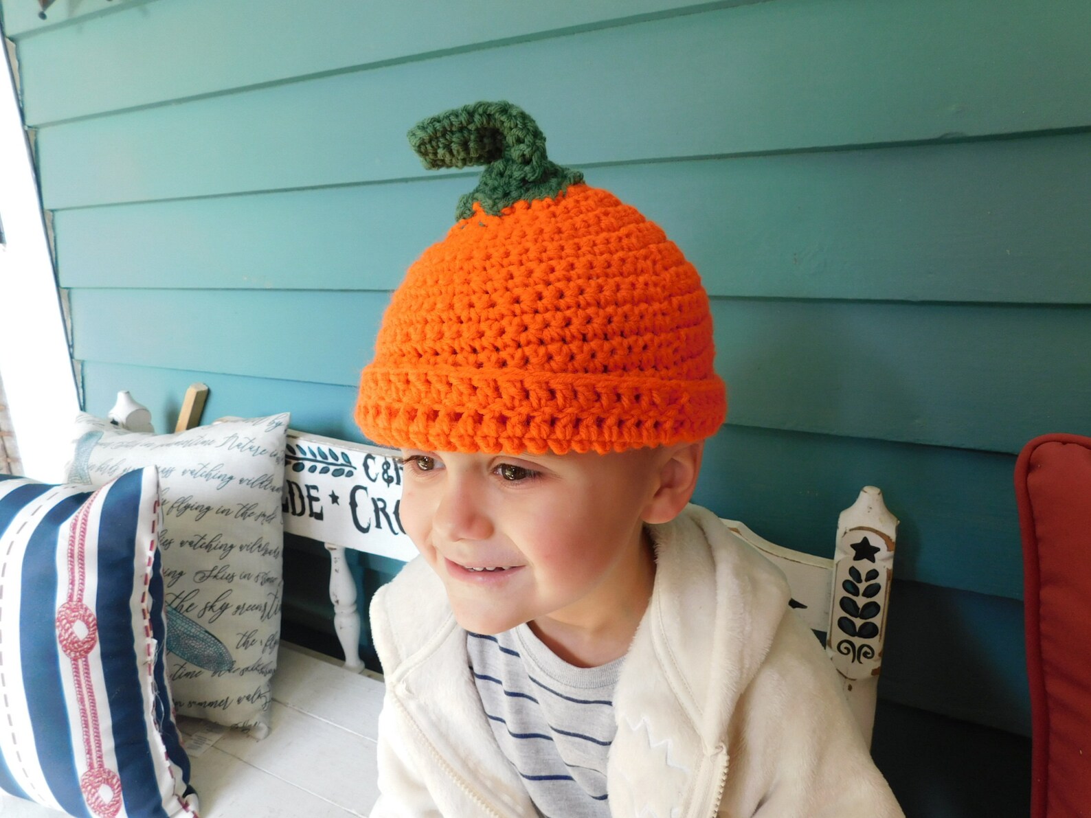 The Pumpkin Patch Hat Handmade Halloween Pumpkin Children or - Etsy