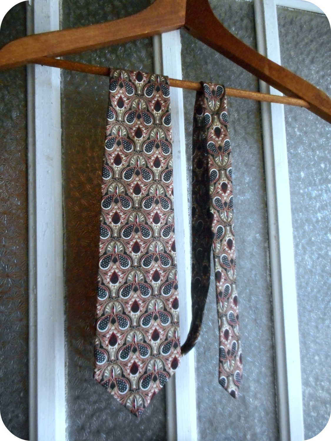 Vintage Men's 100% Silk Men's Neck Tie Meeting Street . Luxury Formal ...