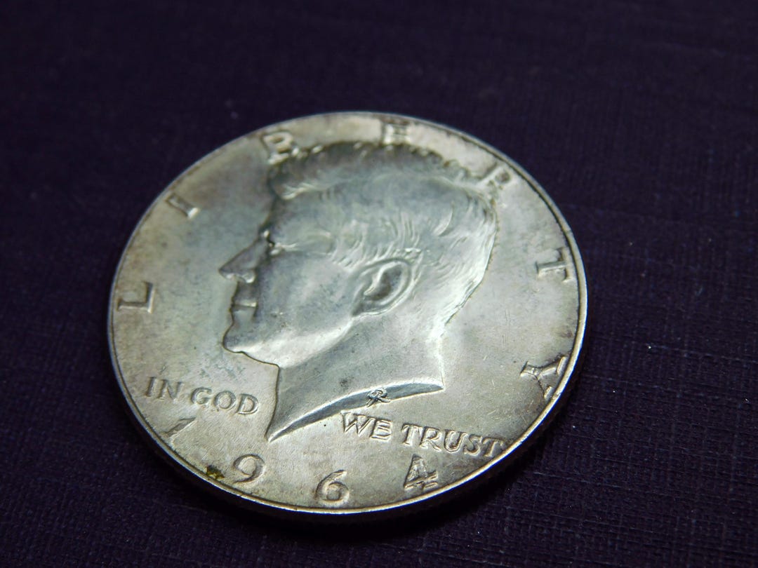 Vintage Circulated 1964 JFK John F. Kennedy Half Dollar US Silver Coin ...