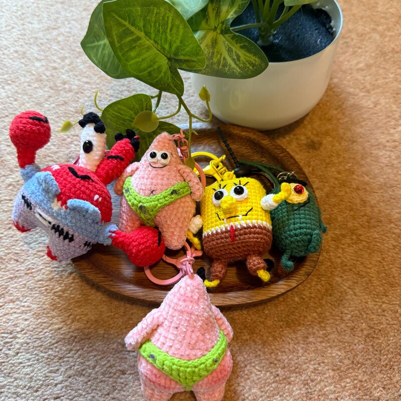 Spongebob Keychain - Etsy